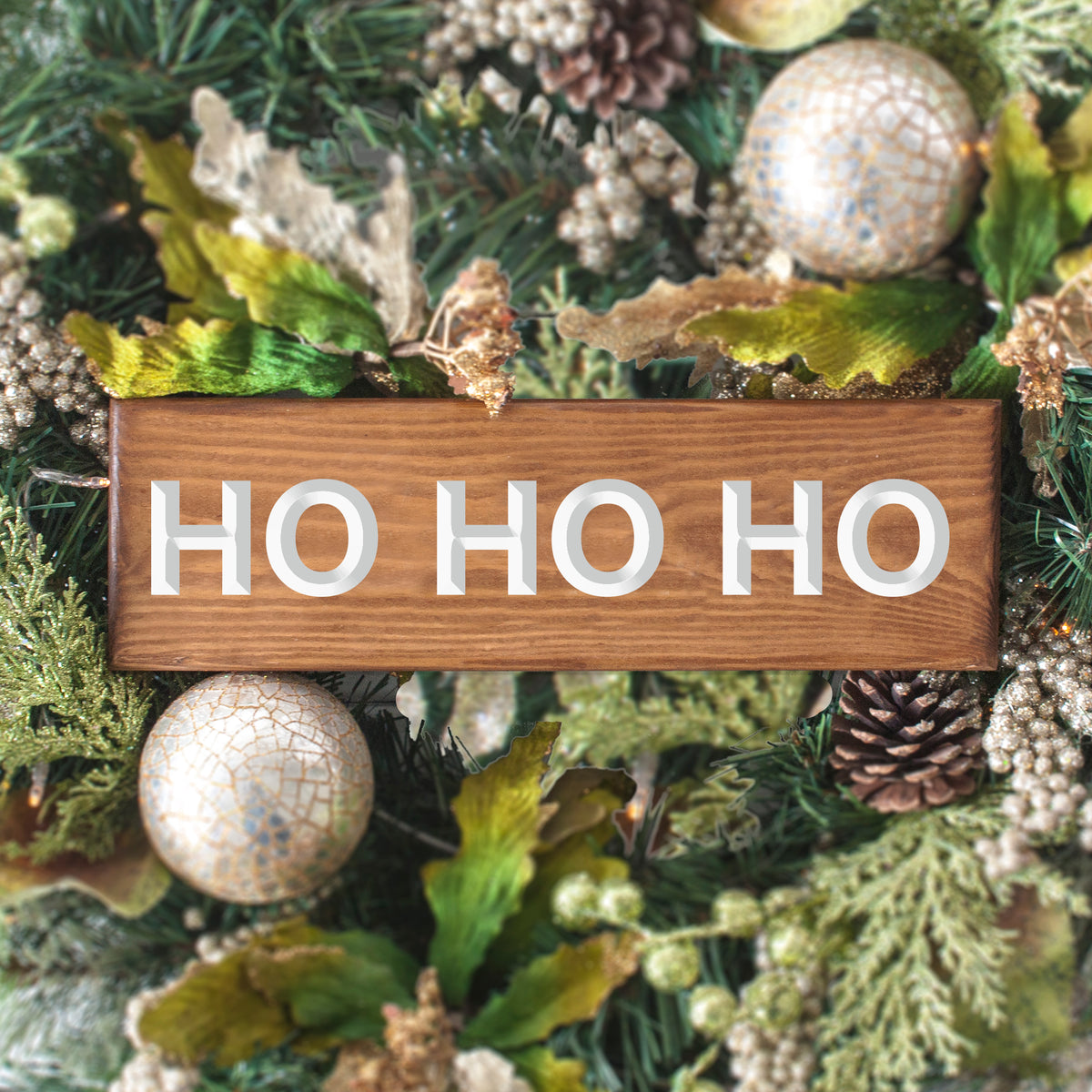 Rustic 'HO HO HO' Sign – PeakHeritage