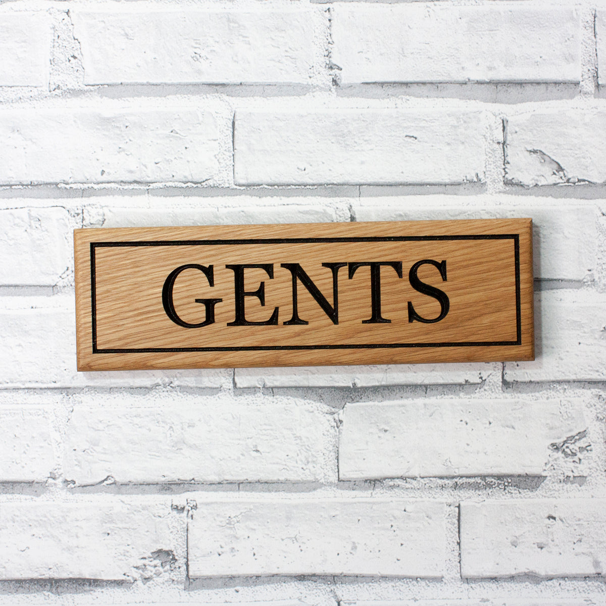 Ladies & Gents Oak Toilet Signs – PeakHeritage