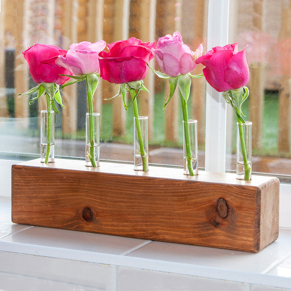 Rustic Block Test Tube Centrepiece – PeakHeritage